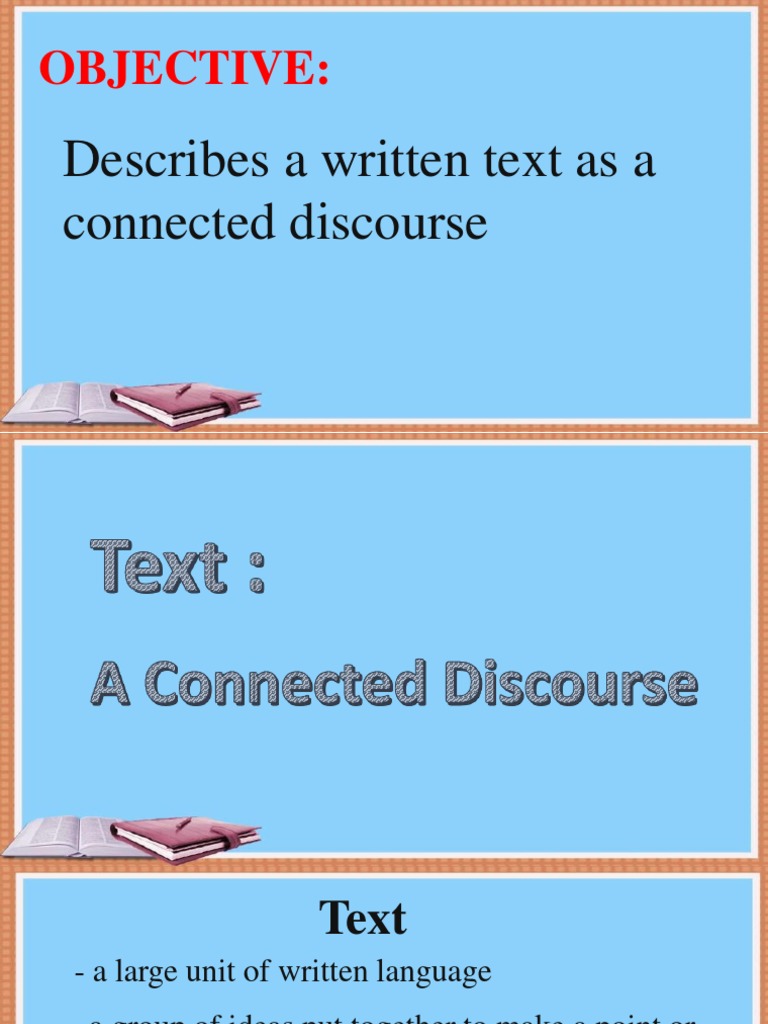 Text As A Connected Discourse | Download Free PDF | Word | Linguistics
