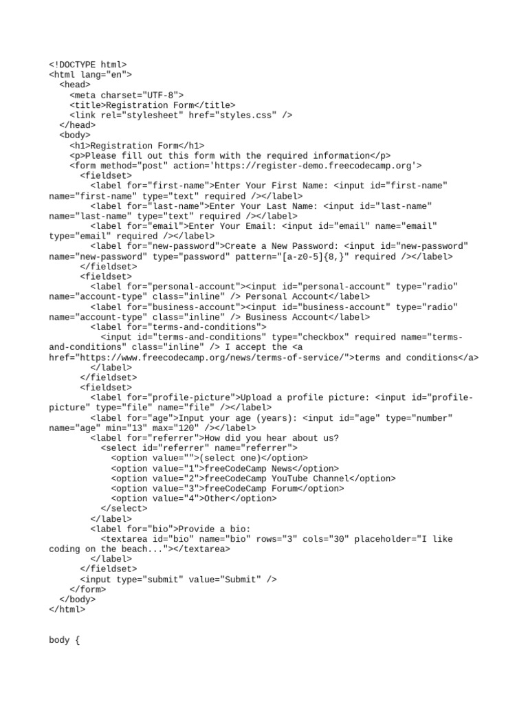 Learn Html Building A Form Html Pdf Html Element