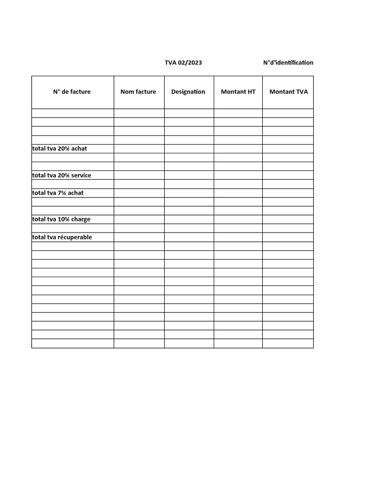 Declaration Tva | PDF | Finance et gestion monétaire