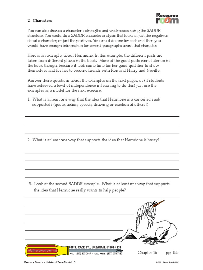Character Analysis Guide | PDF | Harry Potter