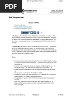 Bolt Torque Chart - A325 | PDF