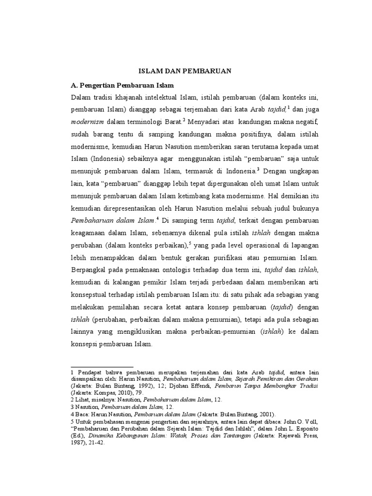 Pembaruan Islam: Tajdid dan Ishlah | PDF