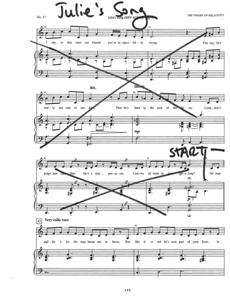 Julie - S Song Audition Cut Sheet Music | PDF