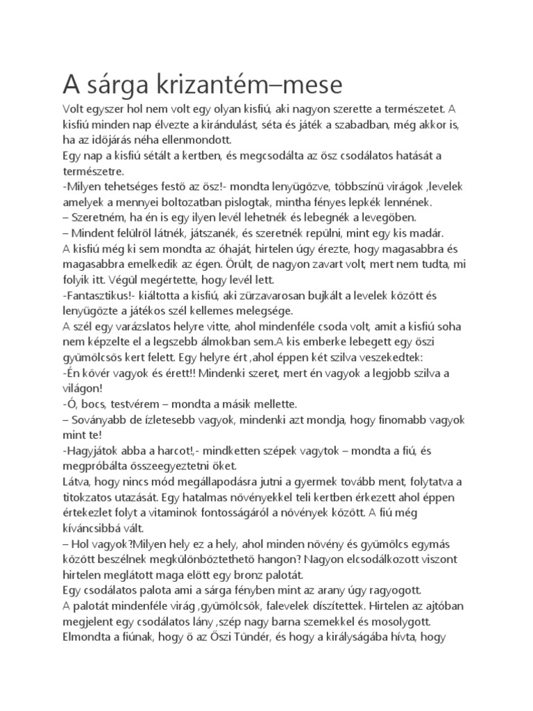 A Sárga Krizantém | PDF