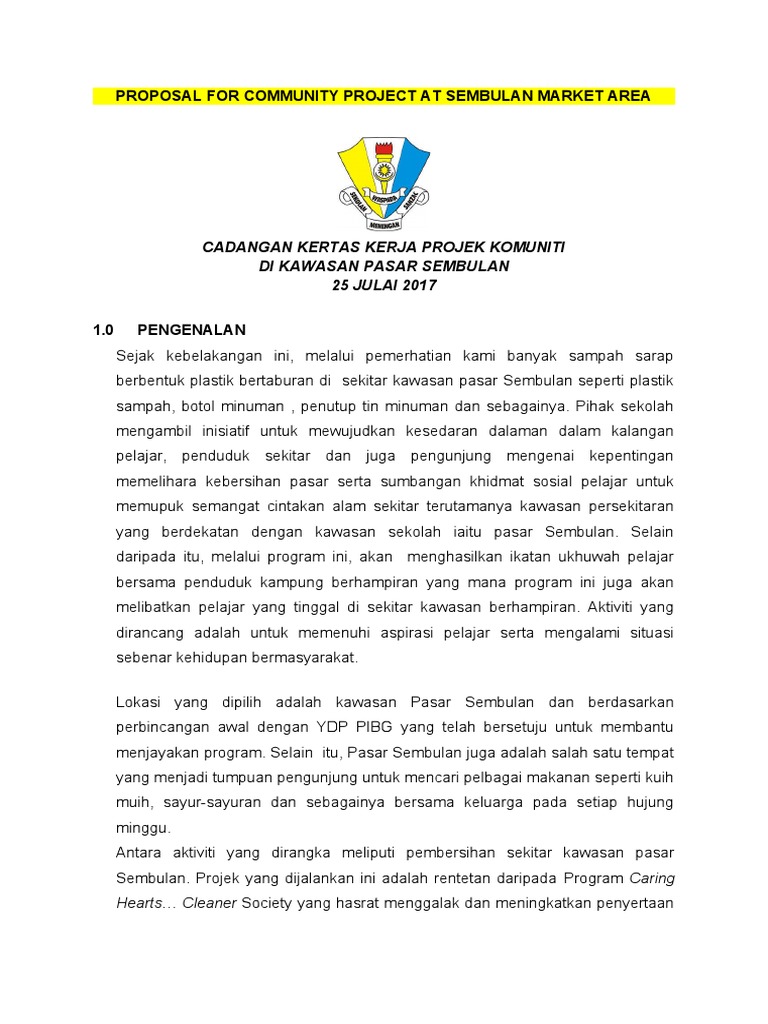 Kertas Kerja Projek Komuniti PSK | PDF