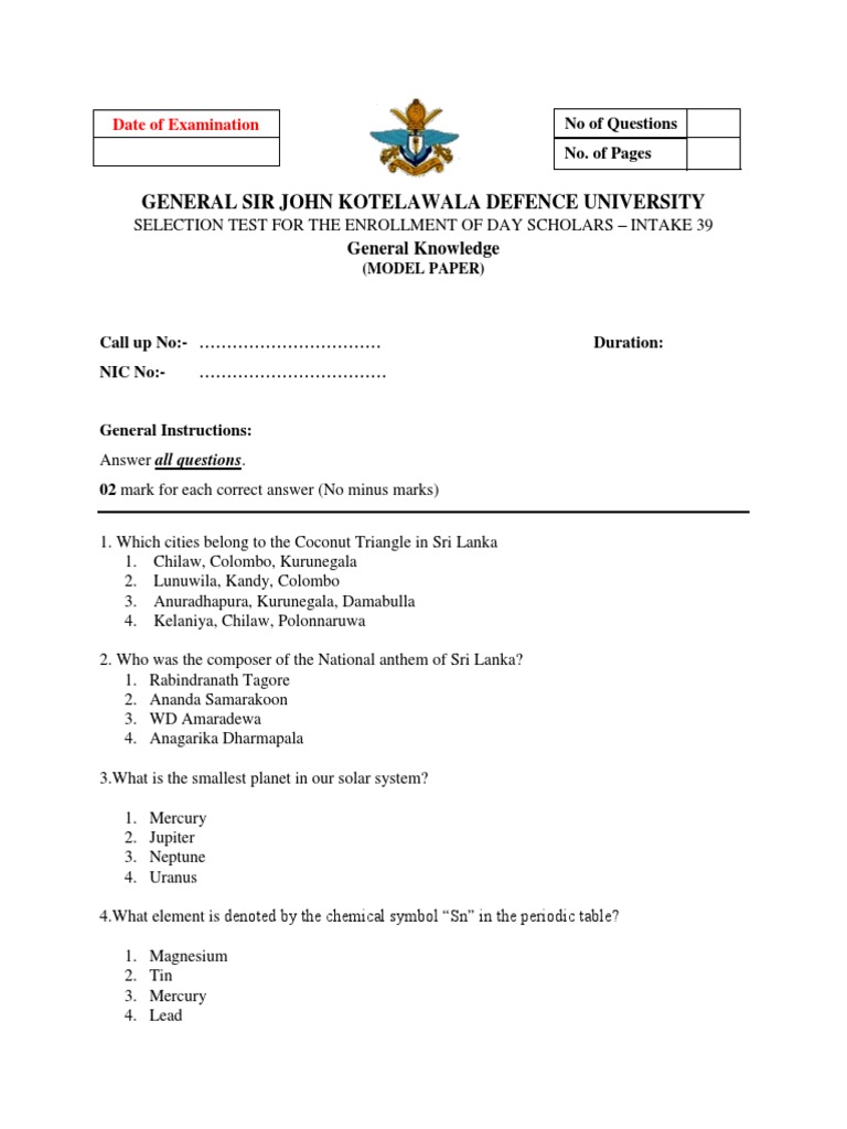 General Knowledge | PDF