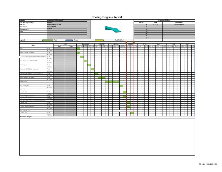 Tooling Progress Report for AB 005 | PDF