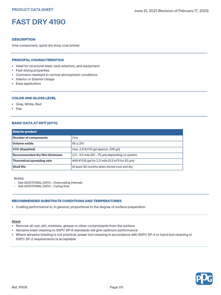 4190 TDS | PDF | Paint | Legal Liability