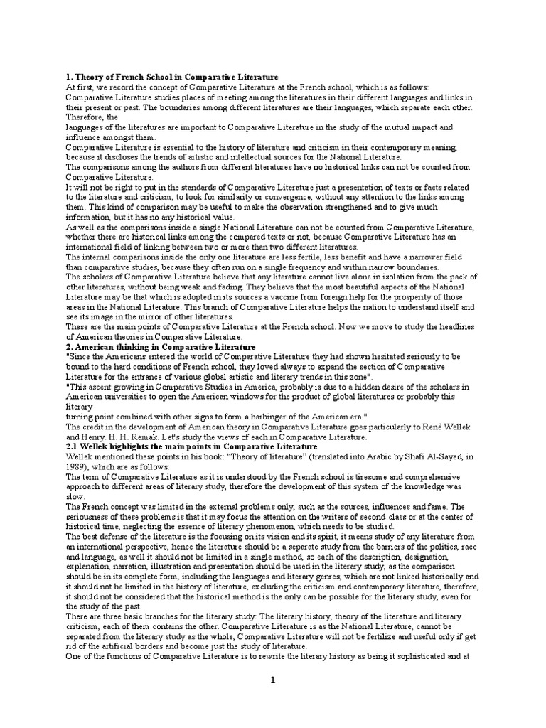 Differences Betwee French and American Schools of Comparative ...