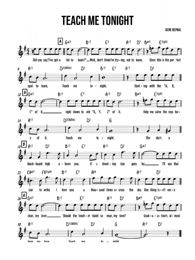 Teach Me Tonight | PDF