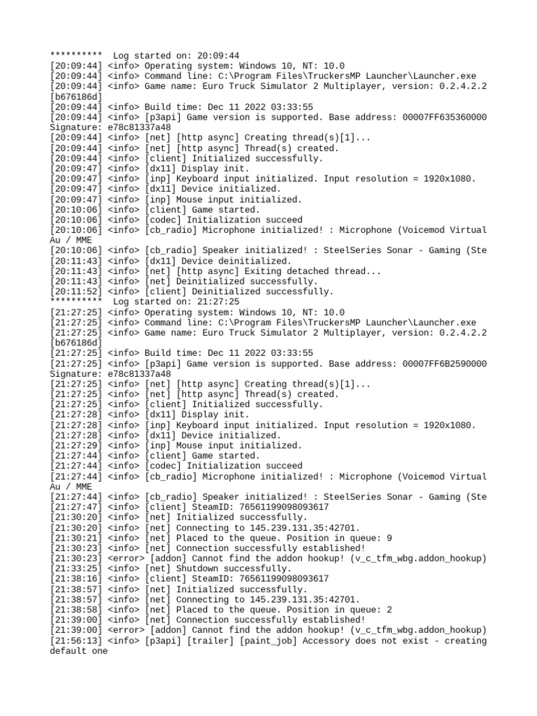 Client 2022 12 13 Log | PDF | Microsoft Windows | Operating System Families