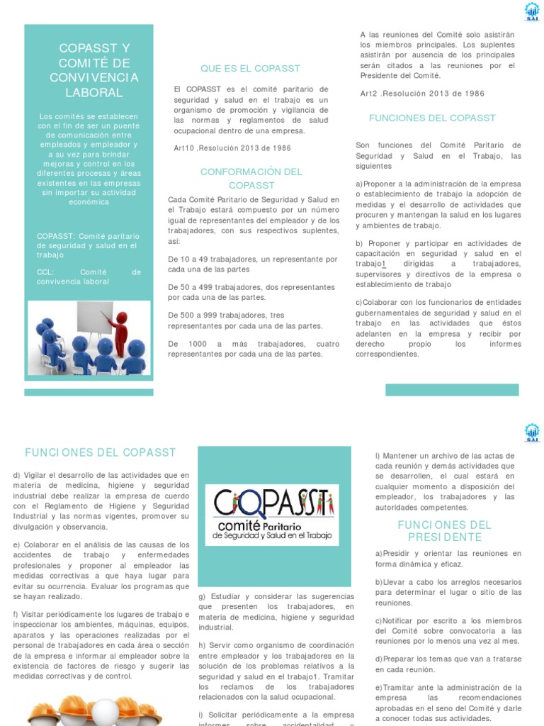 Funciones del COPASST y Comité Laboral | PDF