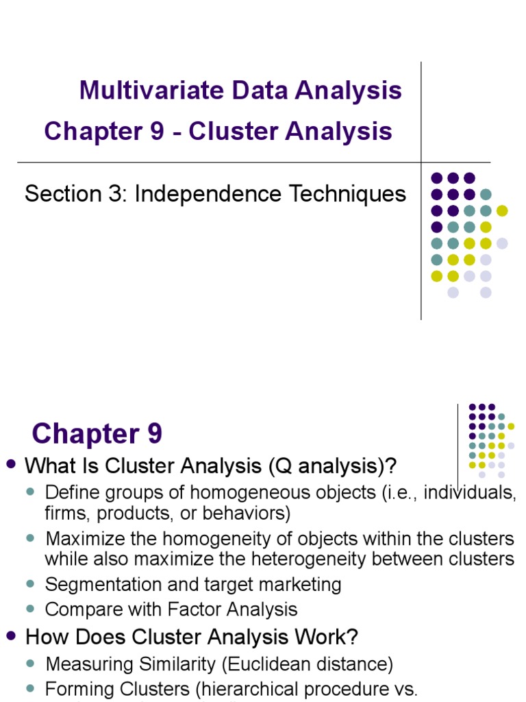 Chapter 9 (Debbie) | PDF | Cluster Analysis | Standard Score
