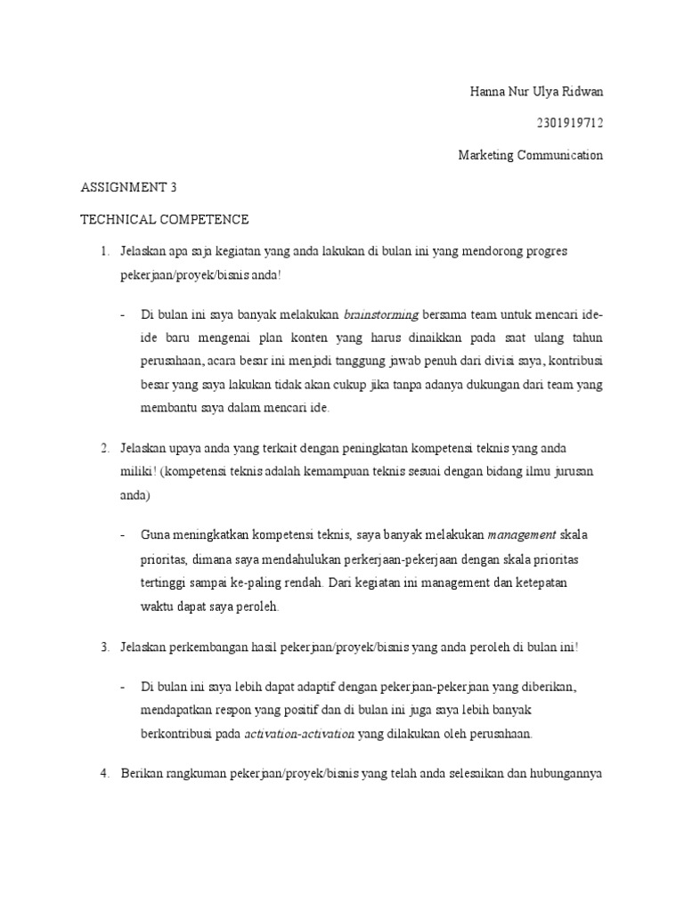 Assignment 3 - TC - Hanna Nur Ulya Ridwan | PDF