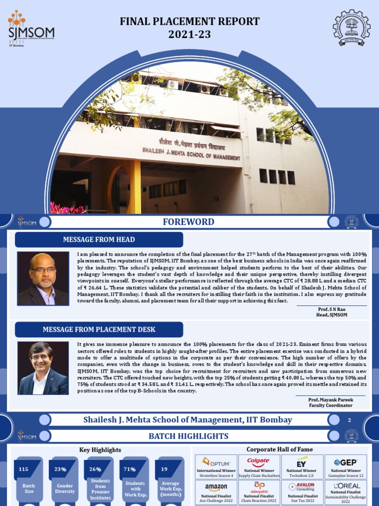 Final Placement Report 2021 23 | PDF | Business | Economies