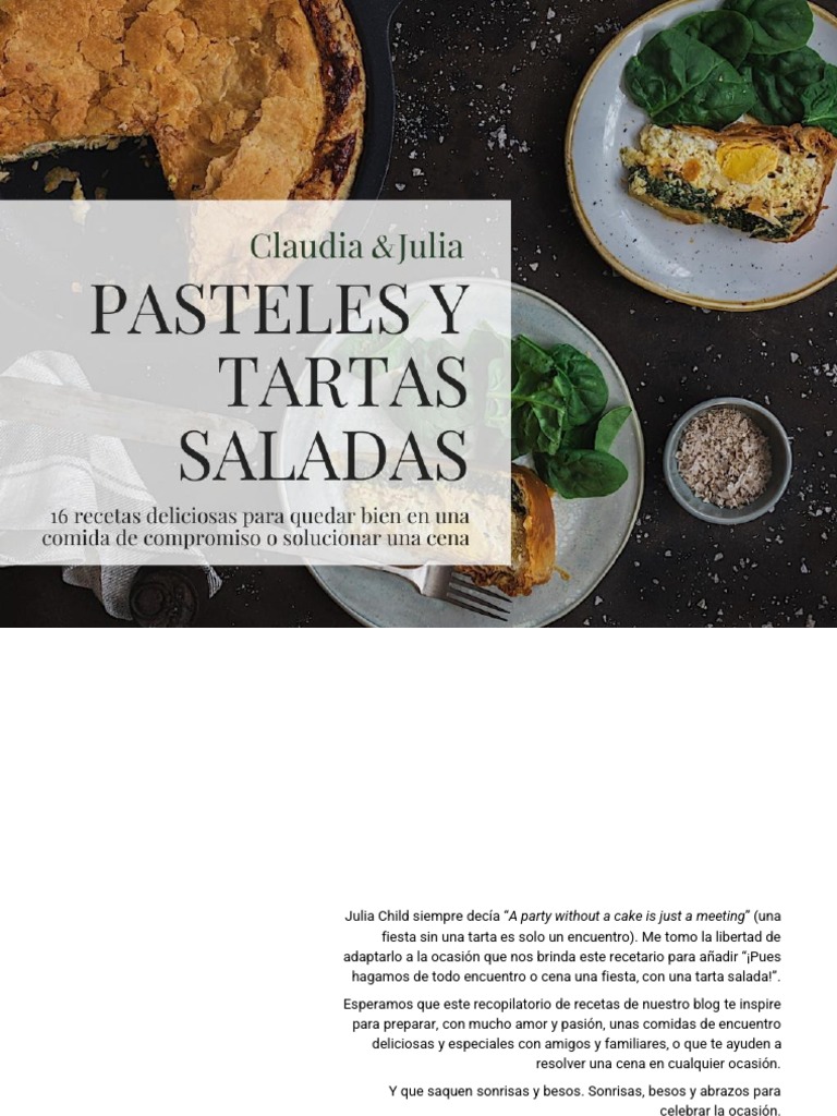 Libro de Recetas de Pasteles y Tartas Saladas | PDF | Curry | Queso