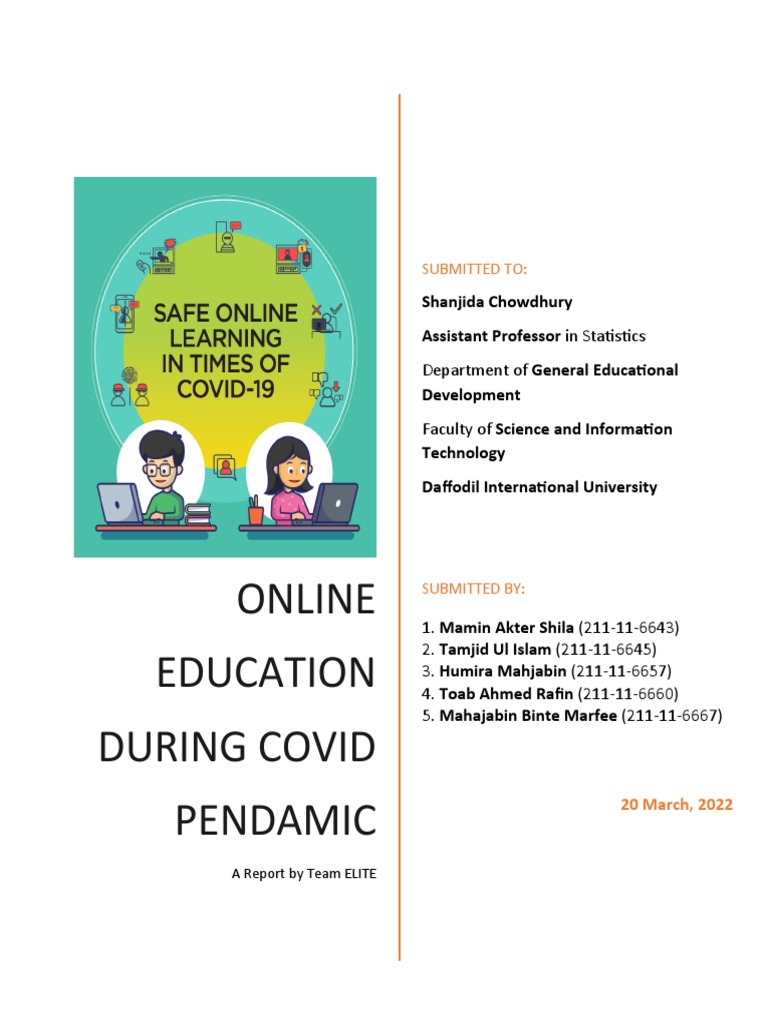 Online Education During COVID | PDF | Educational Technology | Distance ...