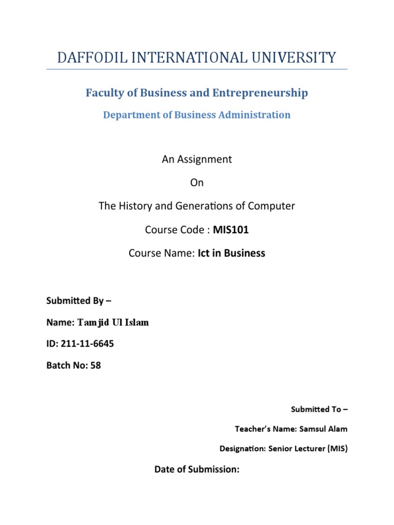 The History and Generations of Computer | PDF | Integrated Circuit ...