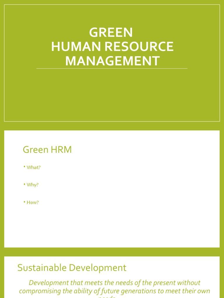 Lecture 2 - Green HRM | PDF | Human Resource Management | Sustainability