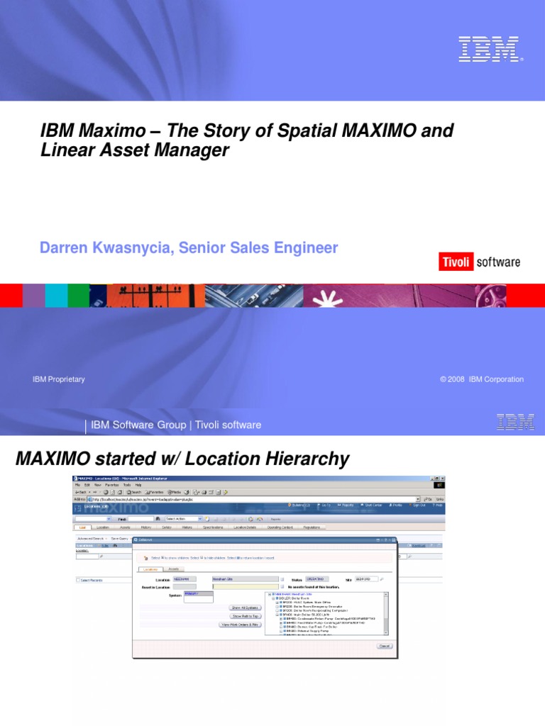 IBM - Spacial and Linear Assets | PDF | Esri | Arc Gis