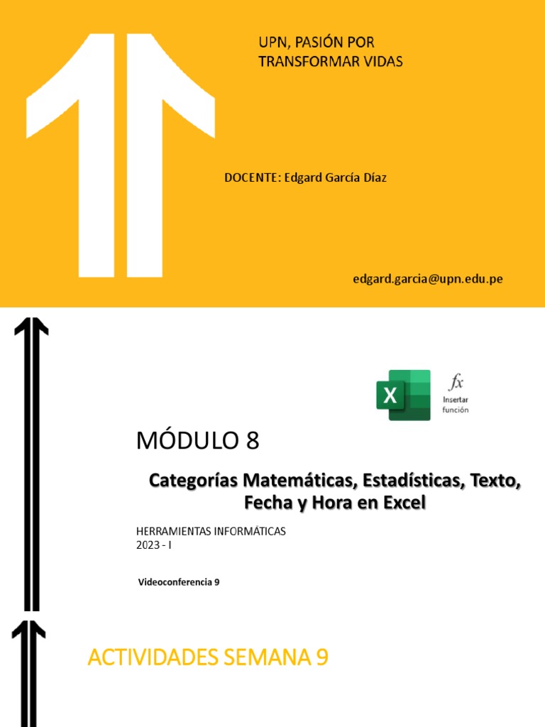Módulo 8 | PDF | Microsoft Excel | Estadísticas