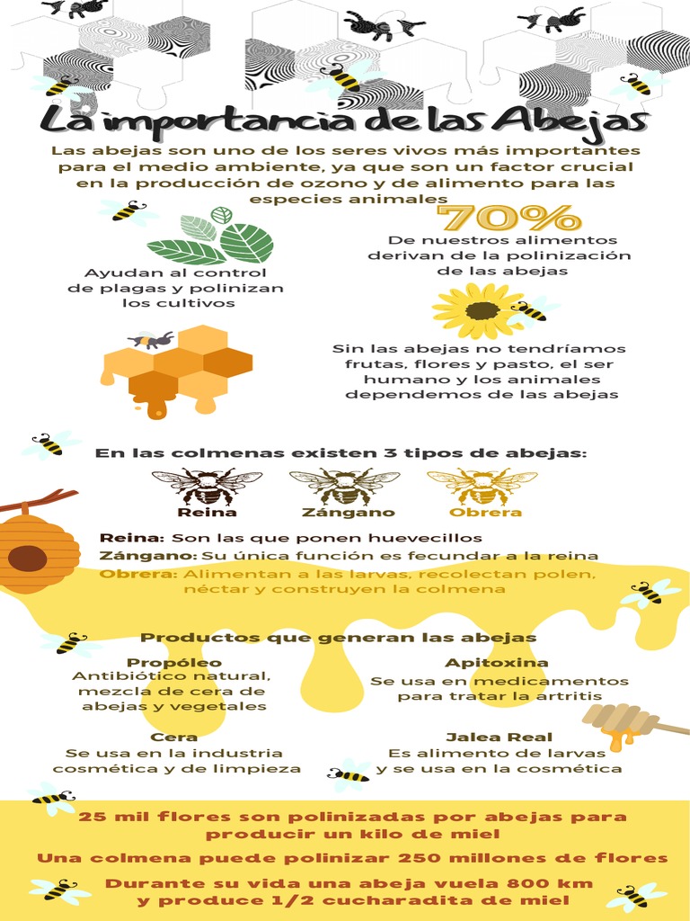 Infografia sobre la importancia de las abejas moderna (1) | PDF