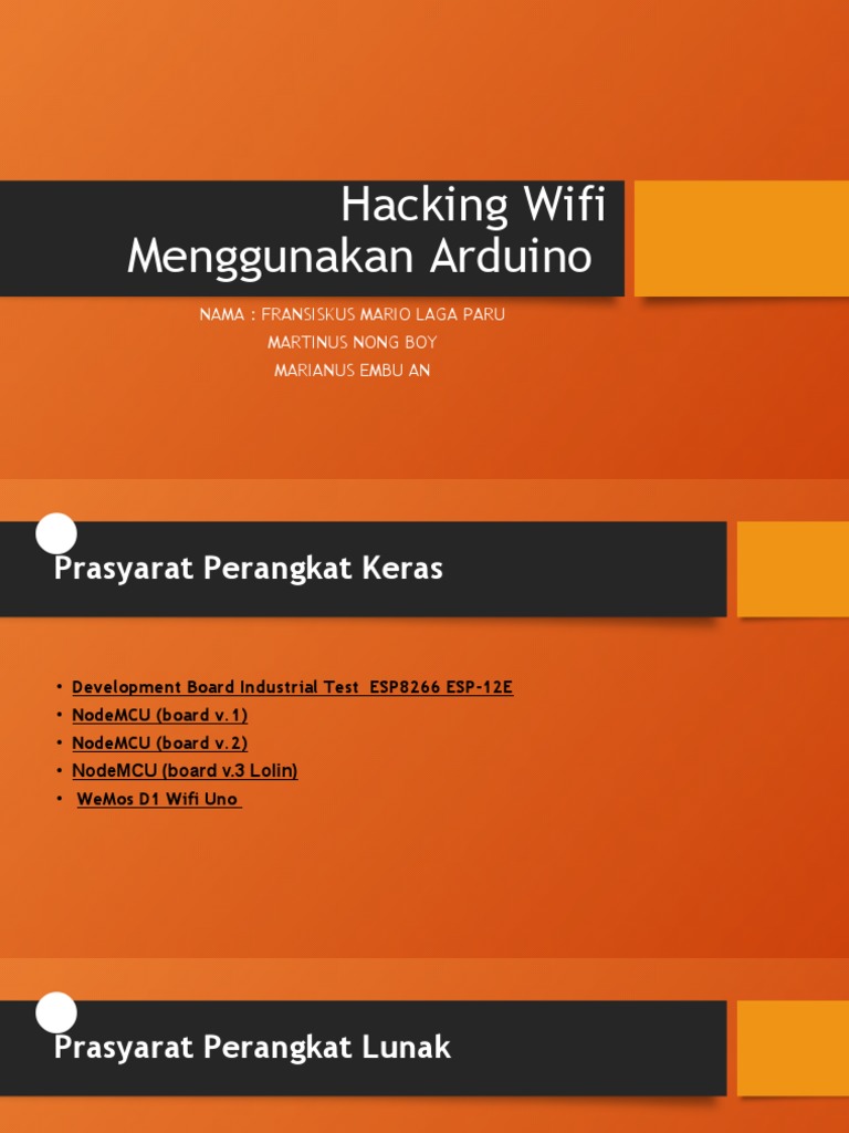 Hacking Wifi Menggunakan Arduino | PDF