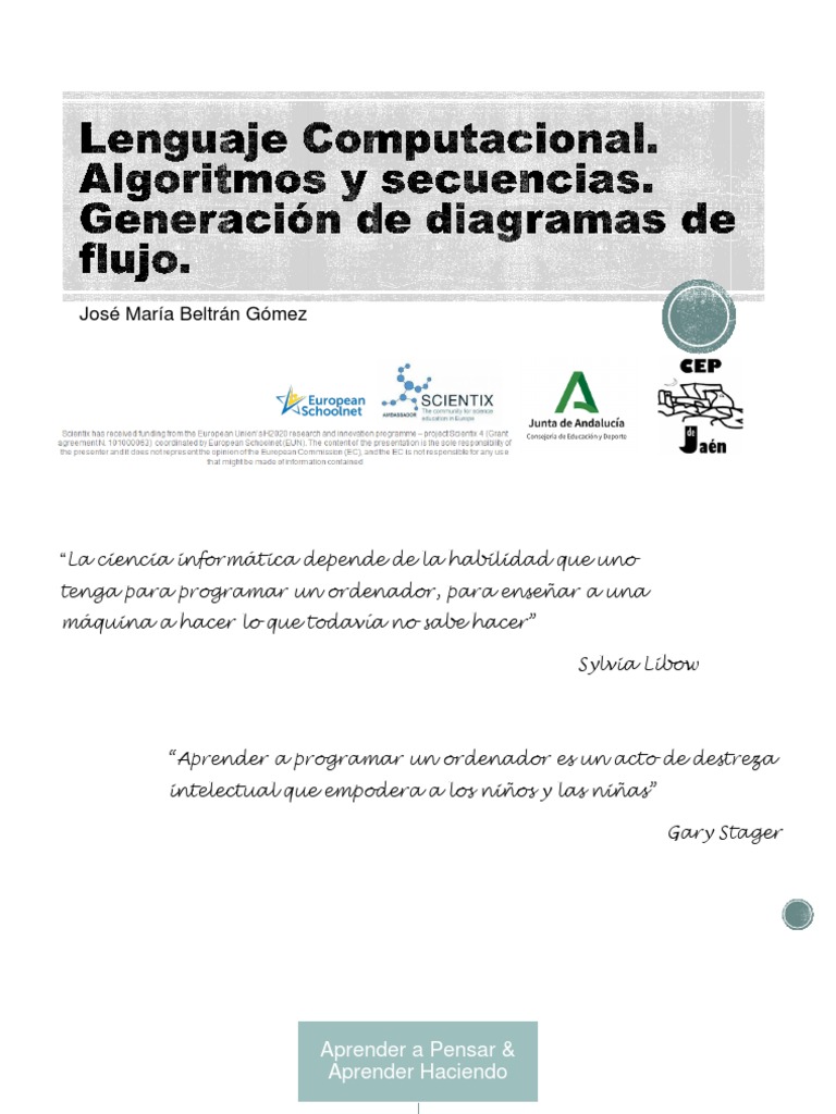 Pensamiento Computacional Algoritmos Diagramas de Flujo | PDF