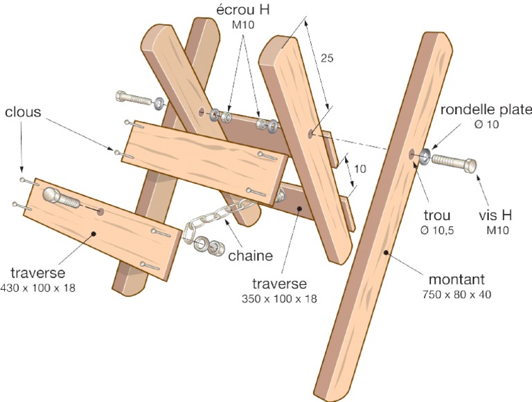 693 Plan Chevalet Sciage | PDF