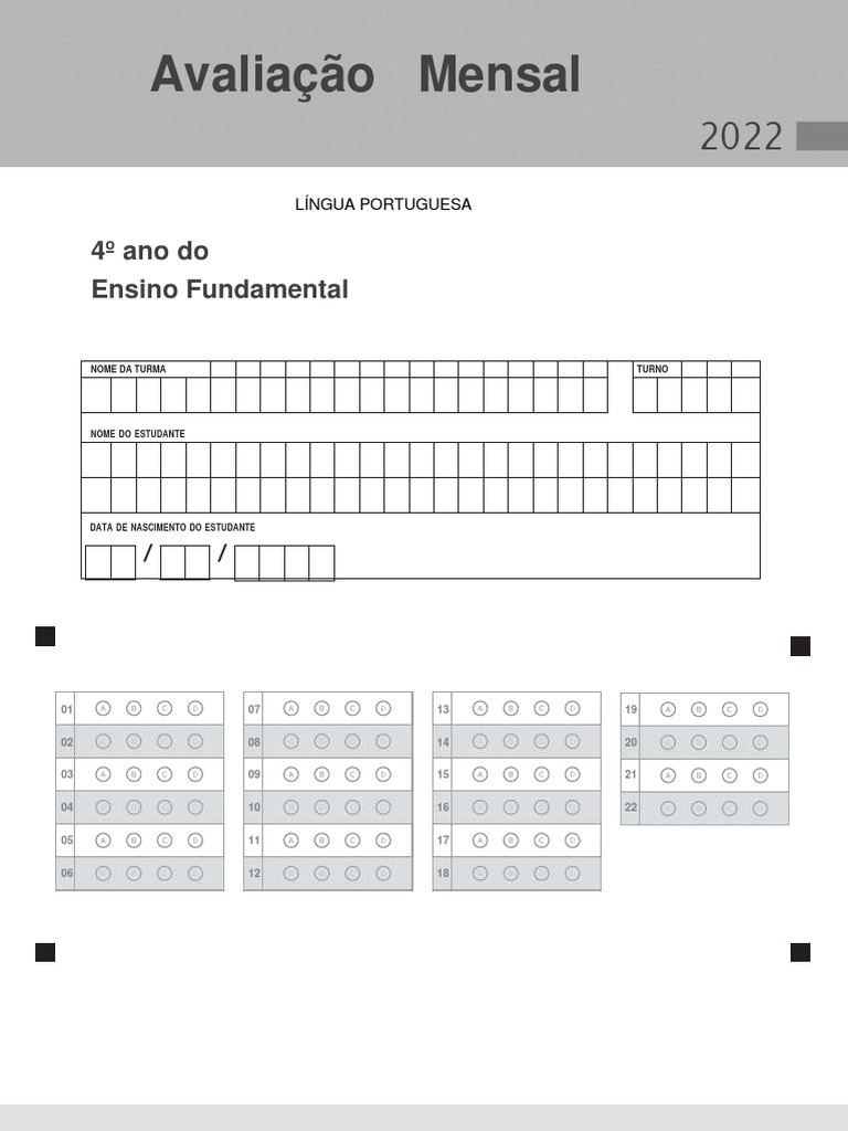 MENSAL 4Â° Ano LÃ - NGUA PORTUGUESA - 2022 - NOVEMBRO - CORRETA | PDF | Dinossauros | Pena (pássaro)