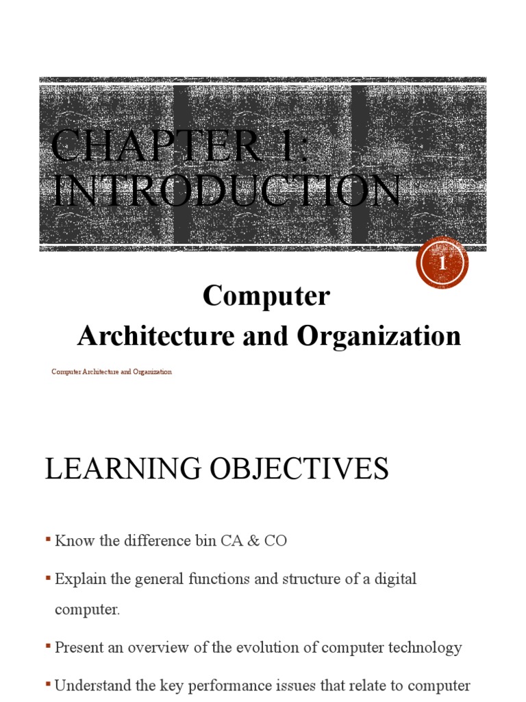 CompArch 01 Introduction | PDF | Central Processing Unit | Input/Output