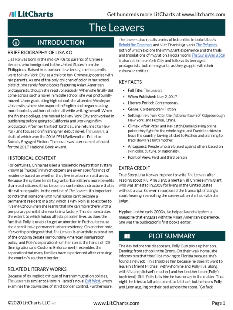 The Leavers LitChart | PDF