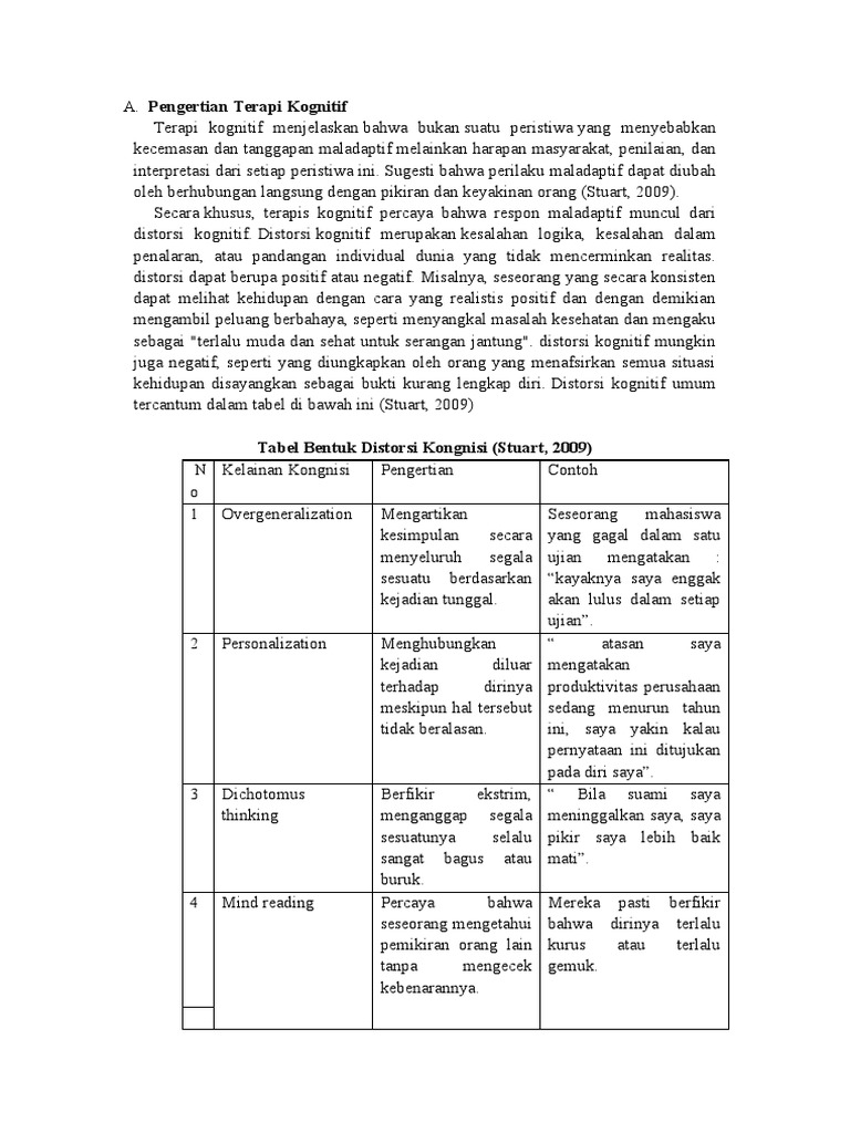 Terapi Kognitif | PDF | Karier & Perkembangan | Sains & Matematika