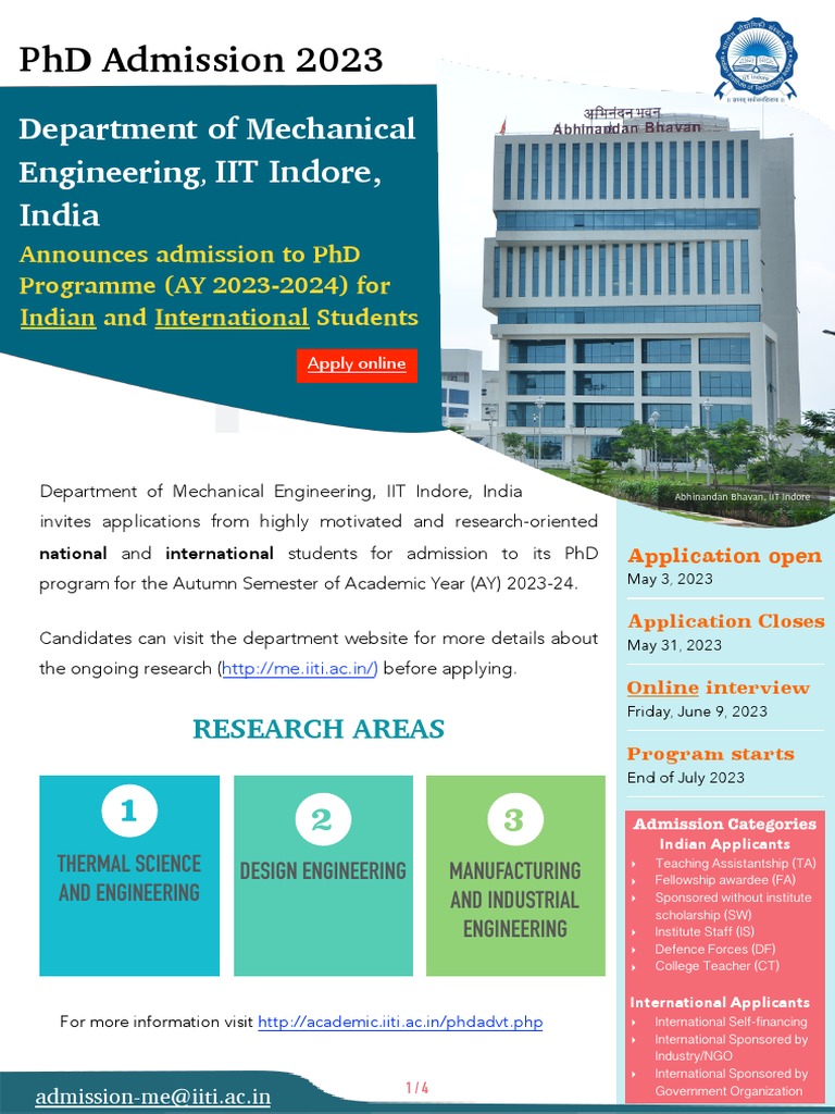 Ii Quarter Phd Advertisement Autumn 2023 Pdf