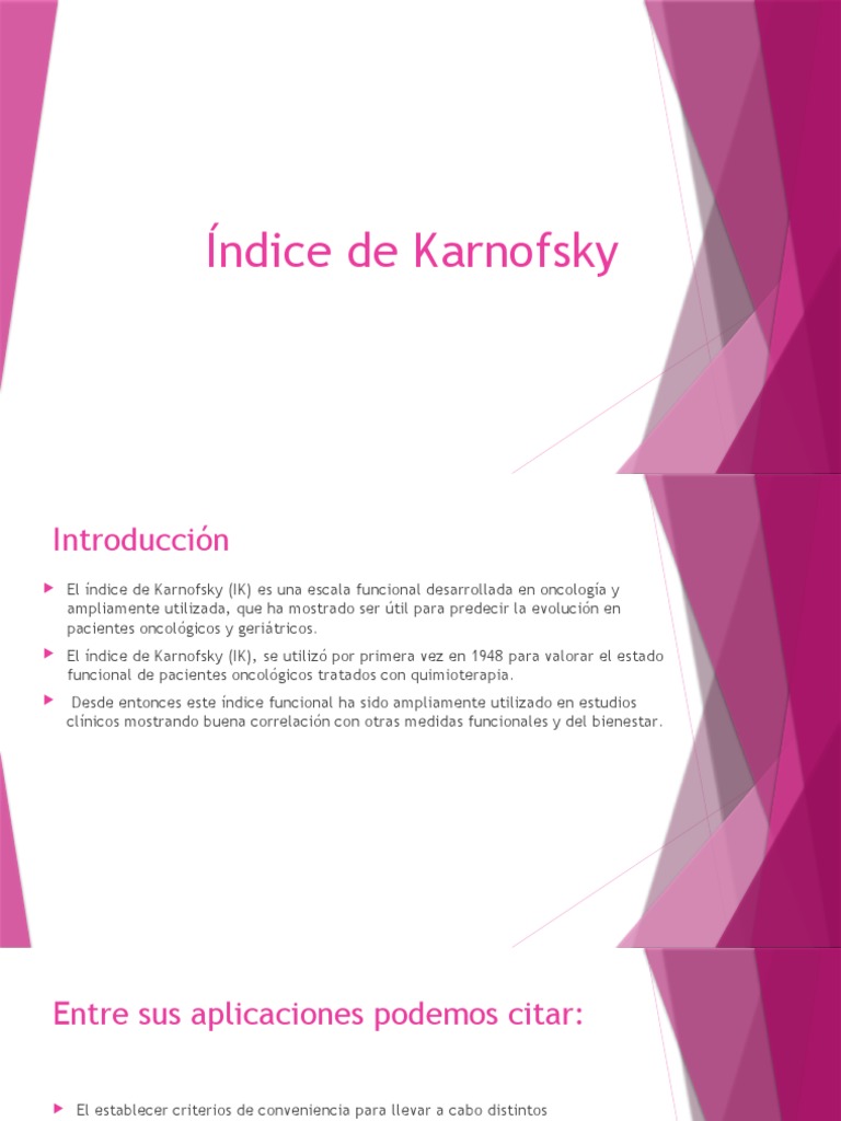 Índice de Karnofsky en Oncología y NED | PDF | Ciencia y matemáticas