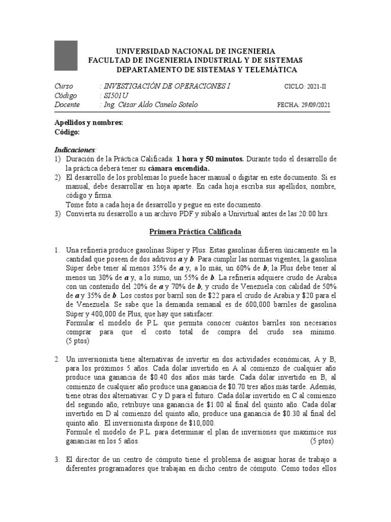 Si501 1PC 21ii | PDF | Gasolina | Economias
