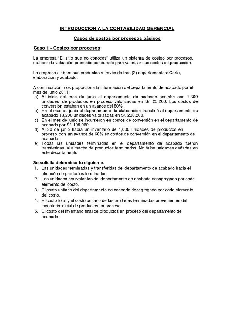 Casos Procesos Basicos | PDF