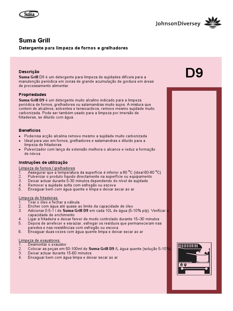 FI - Suma Grill D9 | PDF | Embalagem e rotulagem | Ciências Físicas