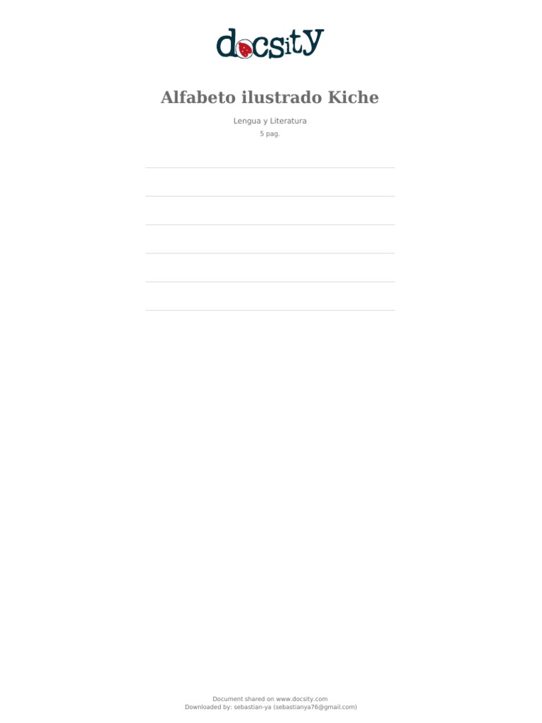 Alfabeto Ilustrado en K'iche' | PDF