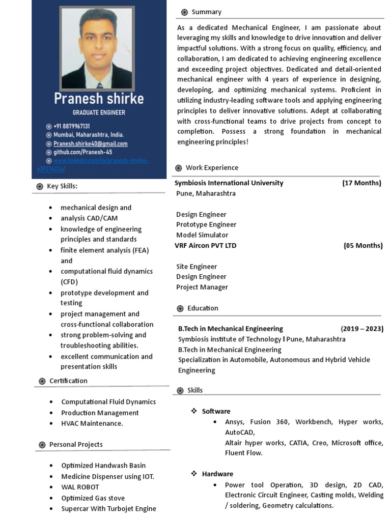 Pranesh Resume | PDF | Computers | Technology & Engineering