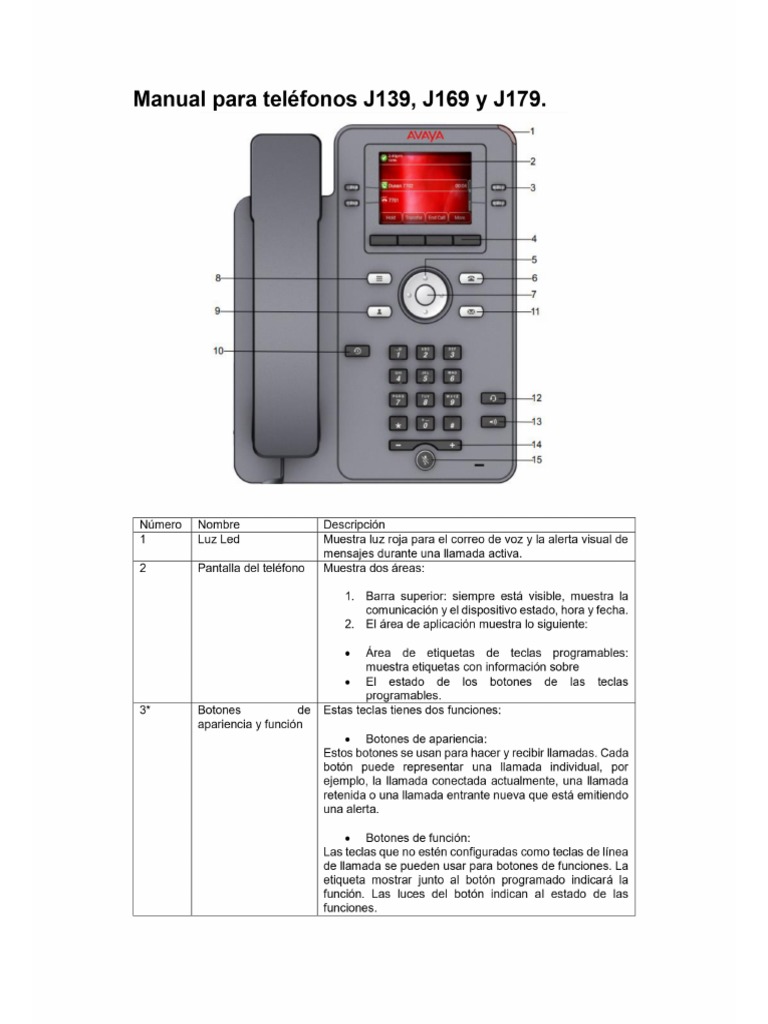 Manual para Telefonos J139 J169 y J179 | PDF
