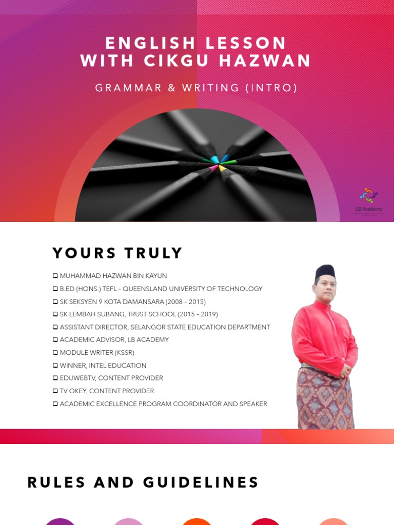 Lesson 7 - Grammar and Writing | PDF | Language Arts & Discipline