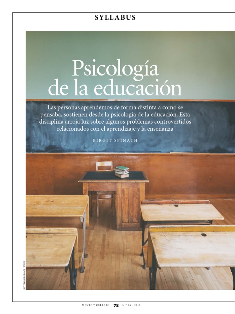 Psicología de La Educación | PDF | Aprendizaje | Inteligencia