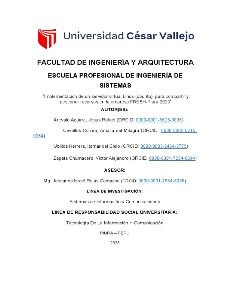 Implementación de Servidor Ubuntu en Fresh-Piura | PDF | Servidor proxy | sistema de nombres de ...
