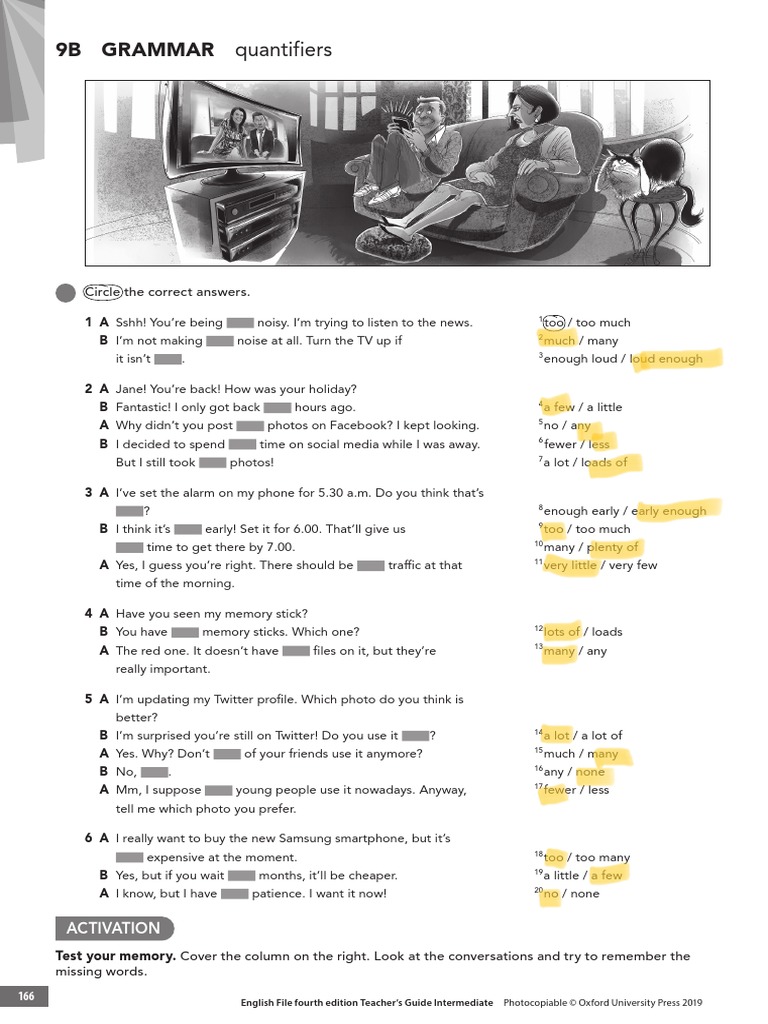 Grammar Practice 9B | PDF