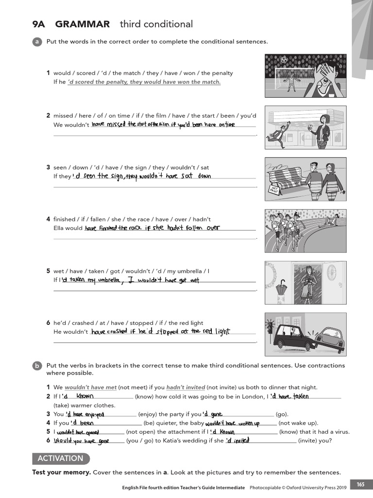 Grammar Practice 9A - Sofía Sendín B1A | PDF