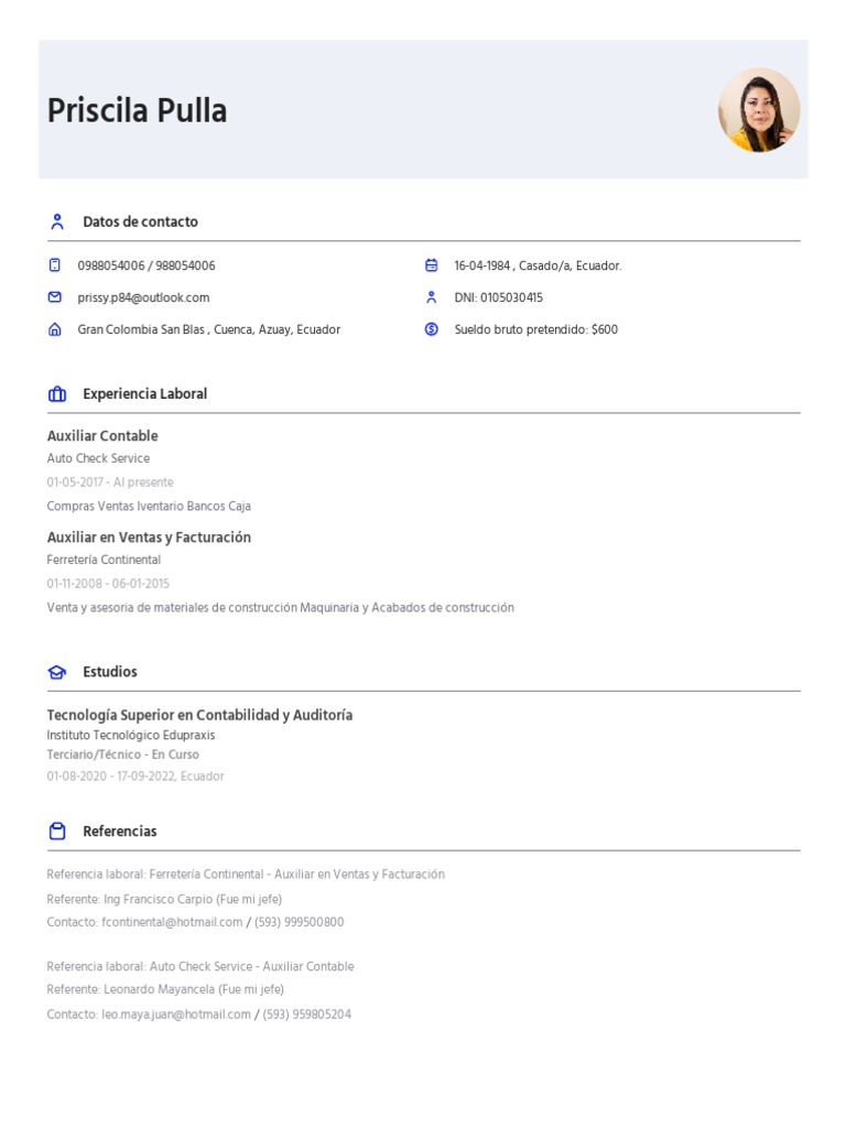 Curriculum Vitae PP | PDF