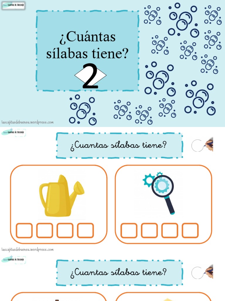 Conteo Silabas 2 | PDF