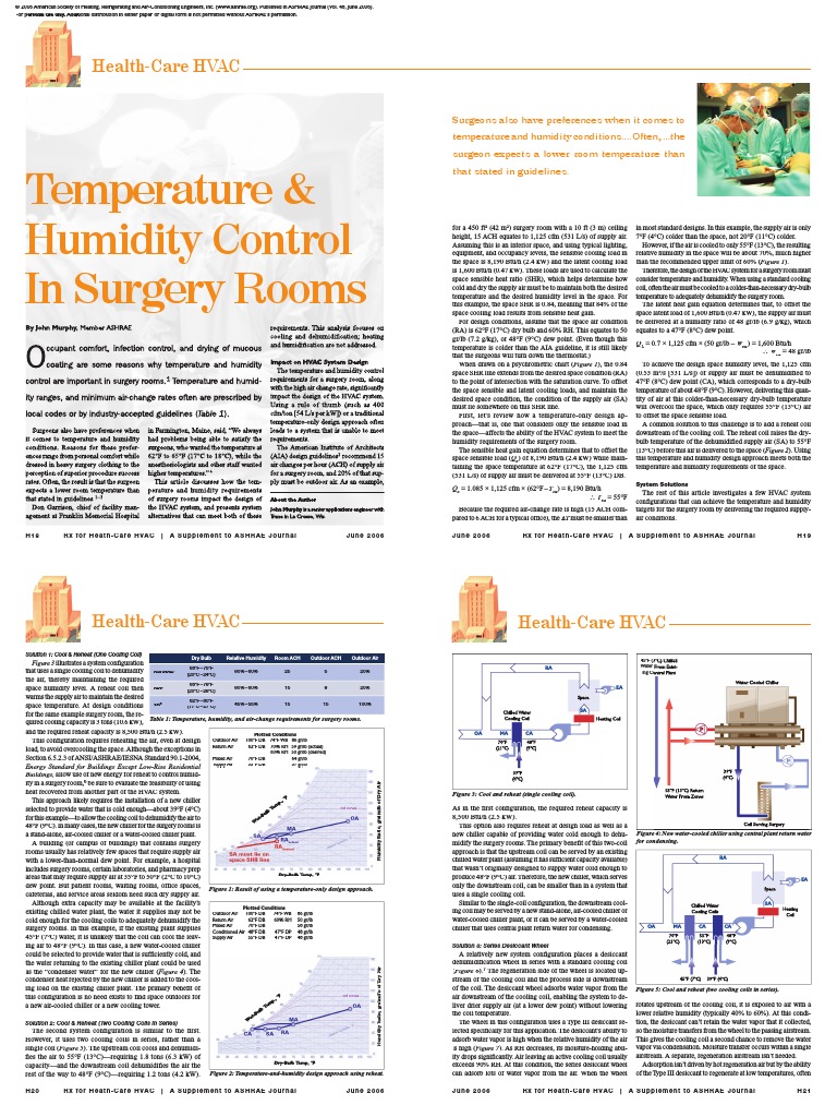 Temp & Humidity Control ASHRAE | PDF | Humidity | Air Conditioning