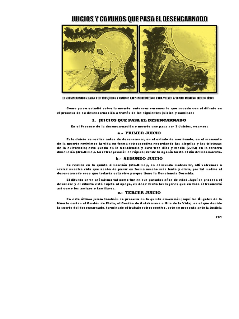 Juicios y Caminos Del Desencarnado | PDF | Muerte | Importar